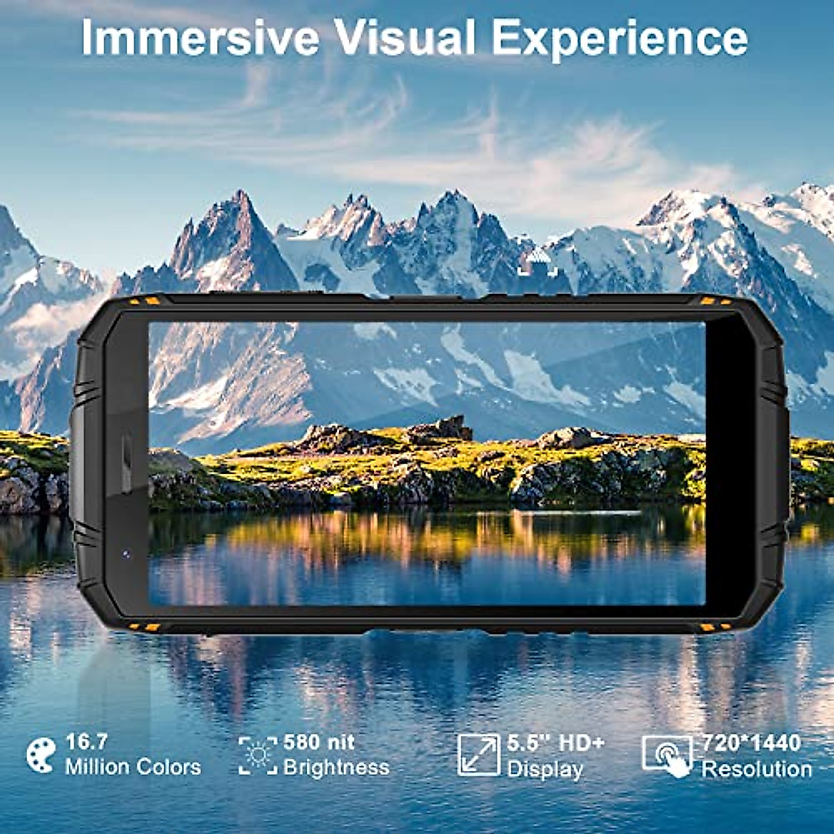 DOOGEE Rugged Phone 2023, S41 PRO, NFC 6300mAh Battery 4G Dual Sim Rugged Phones Android 12, 7GB+32GB SD 1TB, 5.5" HD Screen, IP68 Waterproof Outdoor Military Grade Cell Phone, GPS