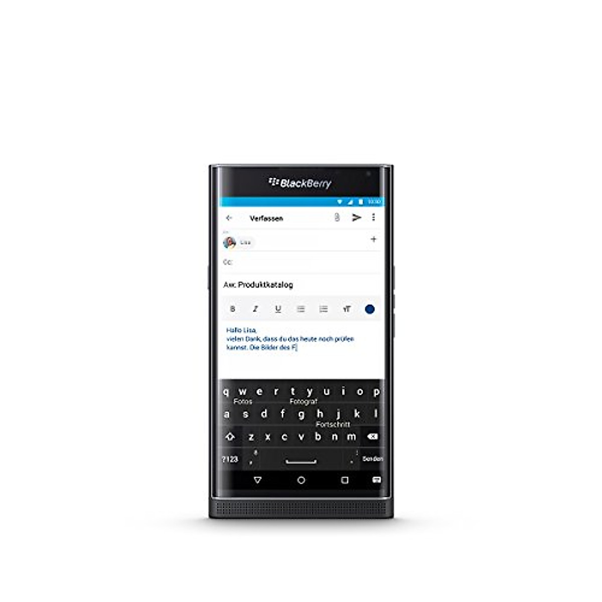 Blackberry PRIV Factory Unlocked GSM Android OS Security Phone with Slide-out Physical Keyboard and 18MP Camera - International Version (Black)