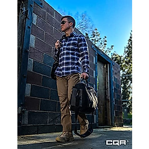 CQR CLSX Men's Cool Dry Tactical Pants, Water Resistant Outdoor Pants, Lightweight Stretch Cargo/Straight Work Hiking Pants, Sedona Pants Tundra, 38W x 32L