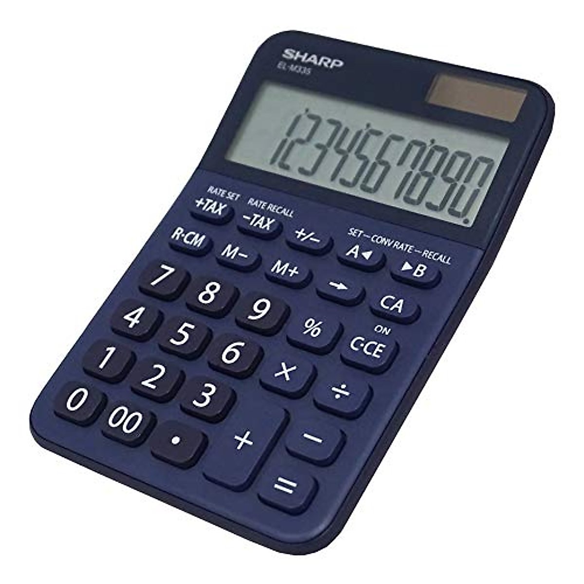 Sharp Elm335bbl Desktop Calculator, 10-Digit LCD, Blue