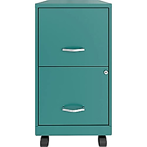 Lorell LYS SOHO File/File Mobile Cabinet, Teal