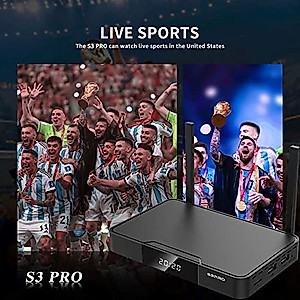 New 2023 S3 PRO Android 9 Smart TV Box 6k Ultra HD Built-in Voice Control System 32GB Storage