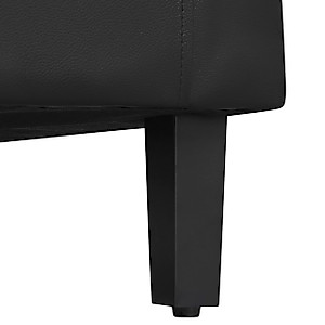 Yaheetech Barrel Chairs Set of 2, Faux Leather Club Chairs, PU Leather Accent Chairs, Waiting Room Chair with Soft Padded Seat for Living Room Bedroom Reading Room, Black