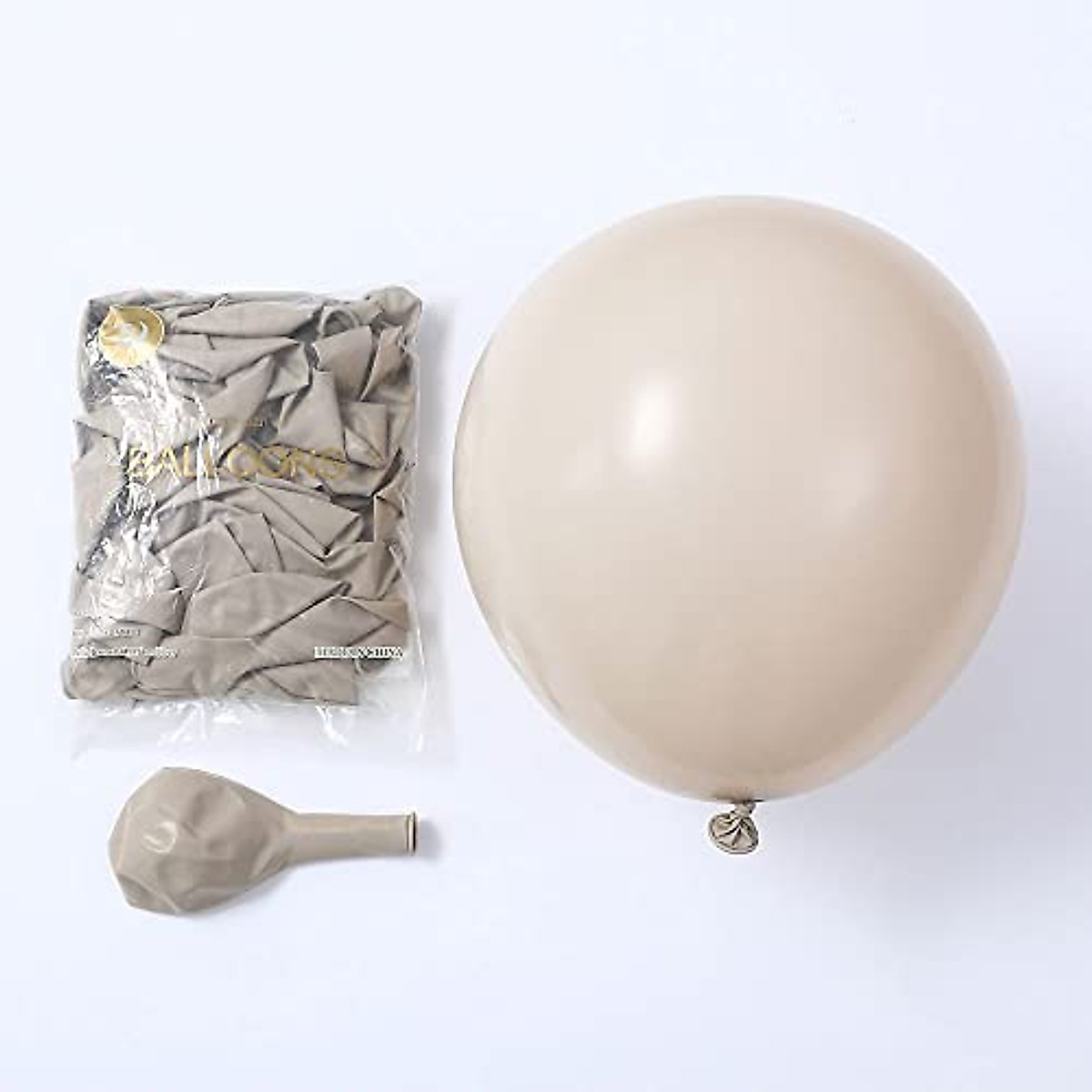 BALONAR 135Pcs Cow Boy Dusty Blue Balloons Arch Garland Kit with 18/10/5inch Sand White Coffee Cow Print Farm Animal Gold Balloons for Boy Birthday Party Baby Shower Birthday Supplies (Dusty Blue)