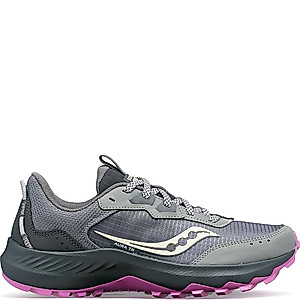 Saucony Women's Aura TR Sneaker, Fossil/Grape, 9.5