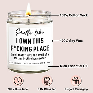 Younift Funny Housewarming Candle, House Warming Gifts New Home Gifts Ideas, Housewarming Gifts for Women, Men, Couple, New Homeowner Gifts, New Apartment Gifts, Closing Gifts for Home Buyers