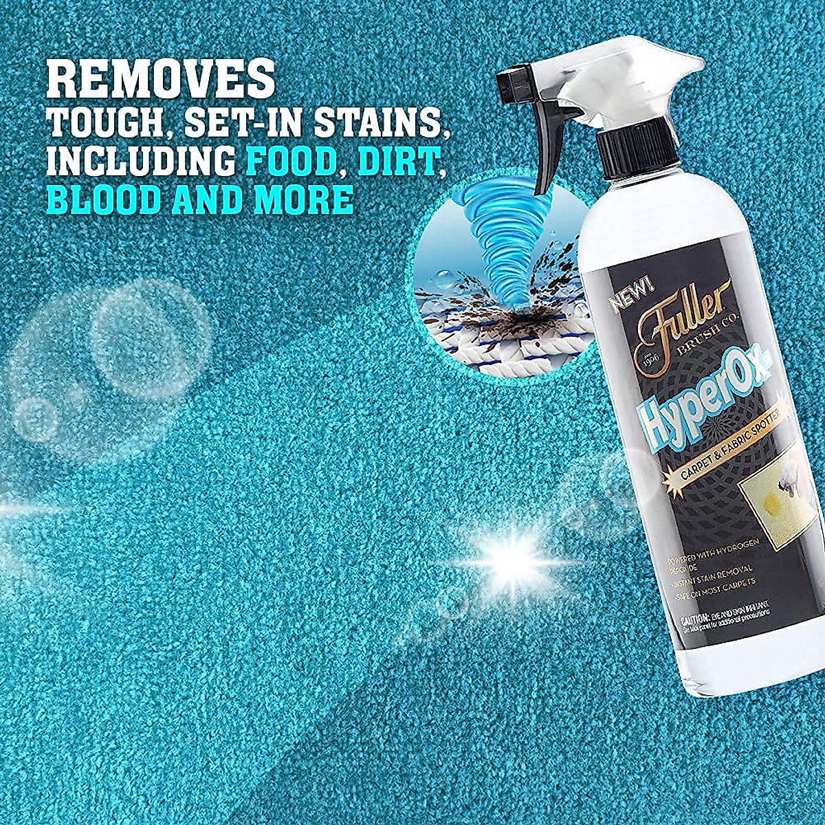 Fuller Brush Stain & Spot Remover Kit with HyperOx Cleaner and Brush