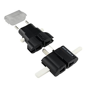ROAD WARRIOR Universal Travel Plug Adapter Europe/UK/Australia/USA/India/China Compact Does Not Convert Voltage RW101BK Black