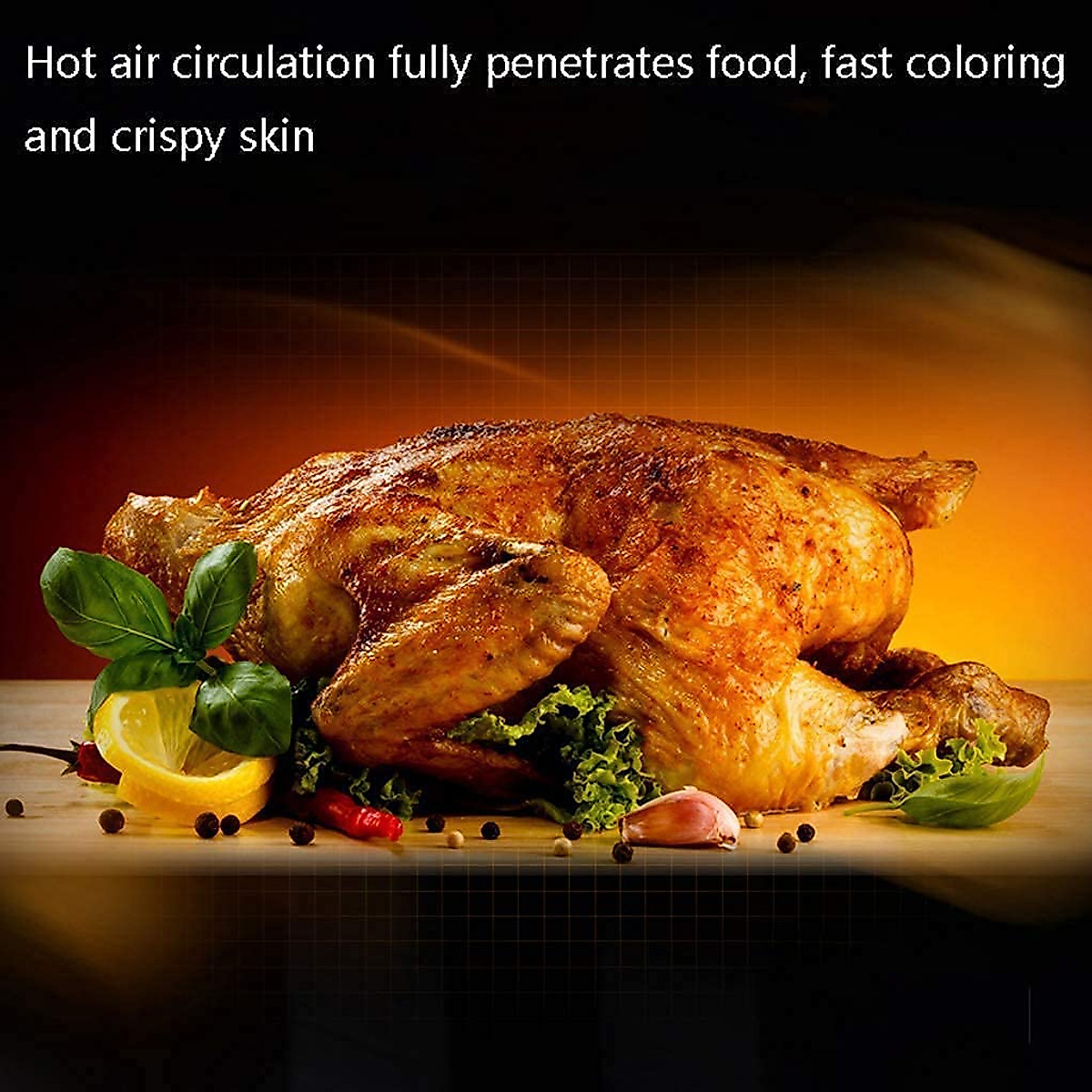 38L Black Mini Oven Adjustable Temperature 0-250 ℃ and 60 Minute Timer 5 Baking Modes Household Multi-Function Electric Oven Double Glass Door 1800W Commodity Code: LXJ-65