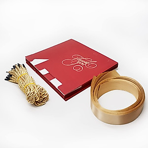 12Pack Red Thank You Gift Bags with Handles,Gold Foil Thank You Small Paper Bags Bulk with Golden Bow Ribbon for Wedding Baby Shower Party Favors Bridesmaid Celebration