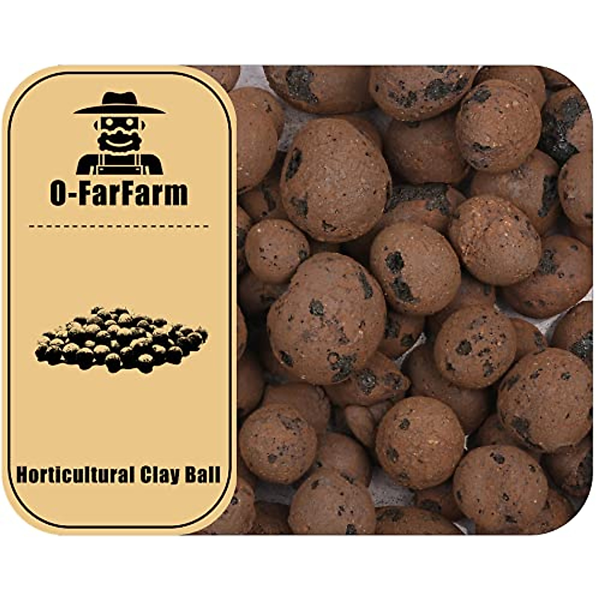 O-FarFarm Clay Pebbles for Indoor Plants, Hydroponics Supplies Clay Balls for Hydroponic Growing, 3 Sizes to Choose for Orchids, Hydroponics, Aquaculture(1qt, 10-30mm)