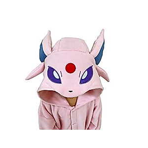 SAZAC Kigurumi - Pokemon - Espeon - Onesie Jumpsuit Halloween Costume -Kids Size (5-9 Year Old)