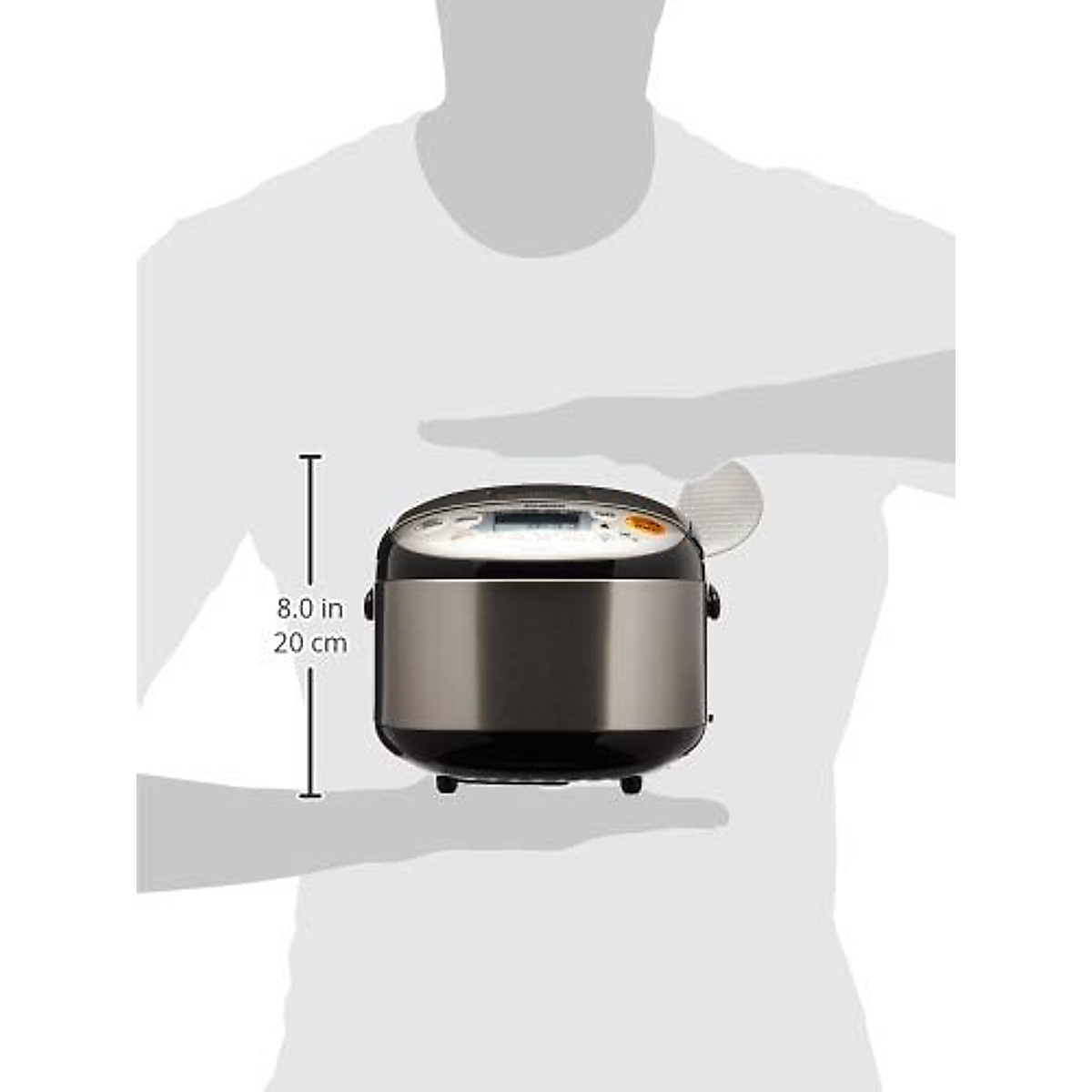 Zojirushi NS-LGC05XB Micom Rice Cooker & Warmer, 3-Cups (uncooked), Stainless Black