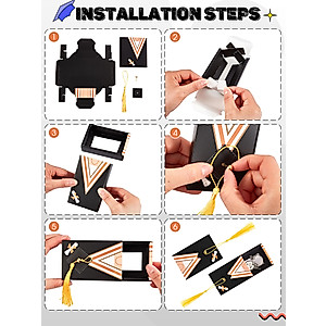 Taiyin 16 Pcs Class of 2024 Graduation Keychains Graduation Gifts Inspirational Graduation Keychains Stainless Steel Key Ring Appreciation Gift Ideas with Gift Box for Students