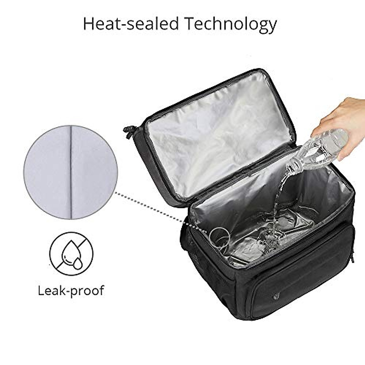 Easthills Outdoors Backpack Cooler 24 cans Insulated Leak-Proof Double Decker Lunch Cooler Backpack with Dry Storage Compartment for Camping, Hiking, Beach, Park or Day Trips, Black/Gray