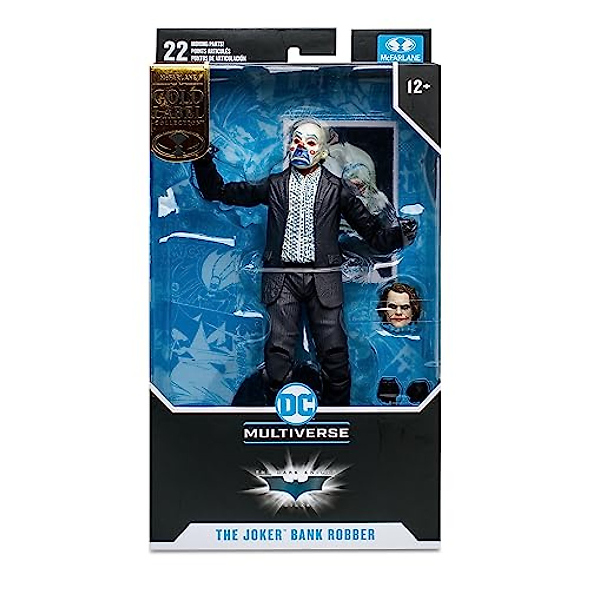 McFarlane Toys Batman The Dark Knight Trilogy The Joker Bank Robber Gold Label SDCC 2023 Exclusive Figure, Green