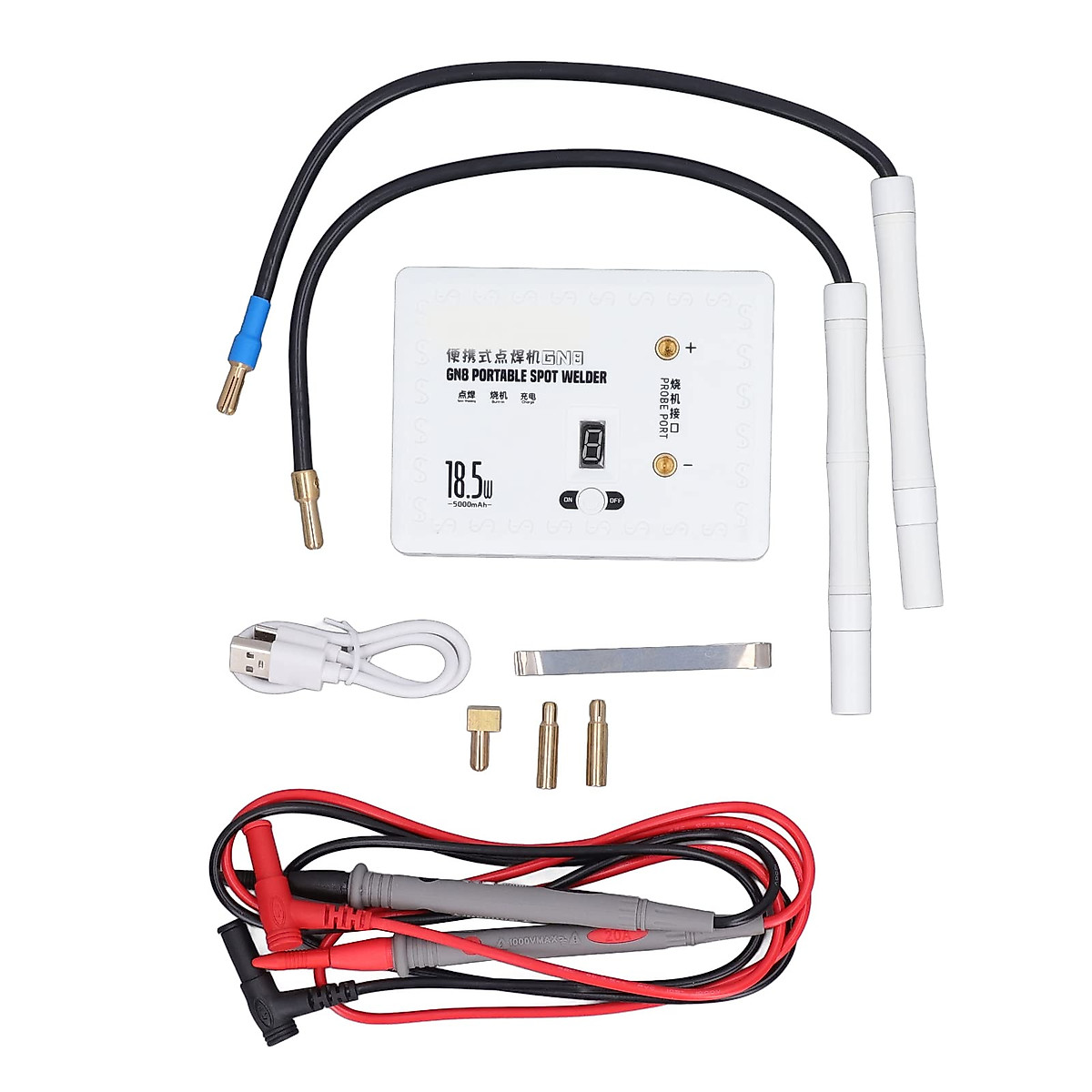 Repair Spot Welder, 8 Adjustable Output Power Spot Welding Machine Multifunctional 5000mAh Batteries for Electronics Repair