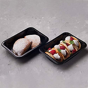 Plastic Meal Prep Containers 28oz 50 Pack, Food Storage Containers with Lids Airtight, Food Prep Containers for Freezer, Reusable Bento Lunch Box Togo Food Box, Disposable Takeout Deli Containers