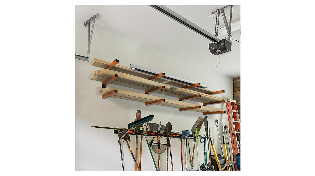 Smusei 4 Pack Lumber Storage Rack - Organize Your Garage