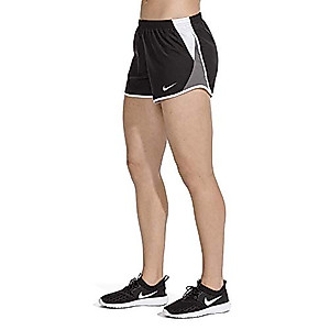 Nike Women's Dry 10K Running Shorts, Black/White/Dark Grey/Wolf Grey, Large