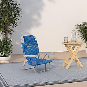 Tommy Bahama 2020 Backpack Cooler Chair with Storage Pouch and Towel Bar