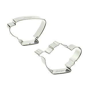 Bakerpan Stainless Steel Cookie Cutter Tea Pot & Cup Set