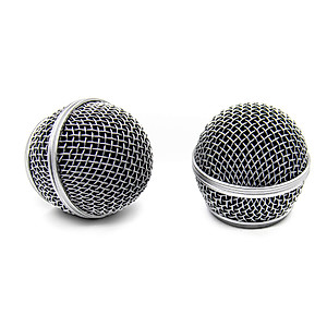 AUEAR, 2 Pack Microphone Grill Grille Ball Head Replace for SM58 BETA58 SM58LC SA-M30 SV100 RK143G for Pgx2 Slx2