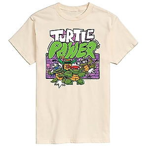 HYBRID APPAREL - Teenage Mutant Ninja Turtles Mutant Mayhem - Turtle Power - Men's Short Sleeve Tee - Size X-Large Cream