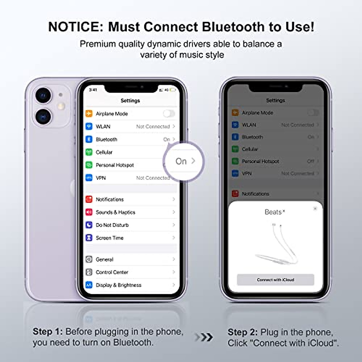 Coolden Wired Earbuds for iPhone with Microphone & Volume Control, HiFi Stereo in-Ear Earphones, Crystal Clear Audio Colorful Headphone Compatible with iPhone 12 Pro Max/12/11/X/XR/XS/8/7/iPad,Purple