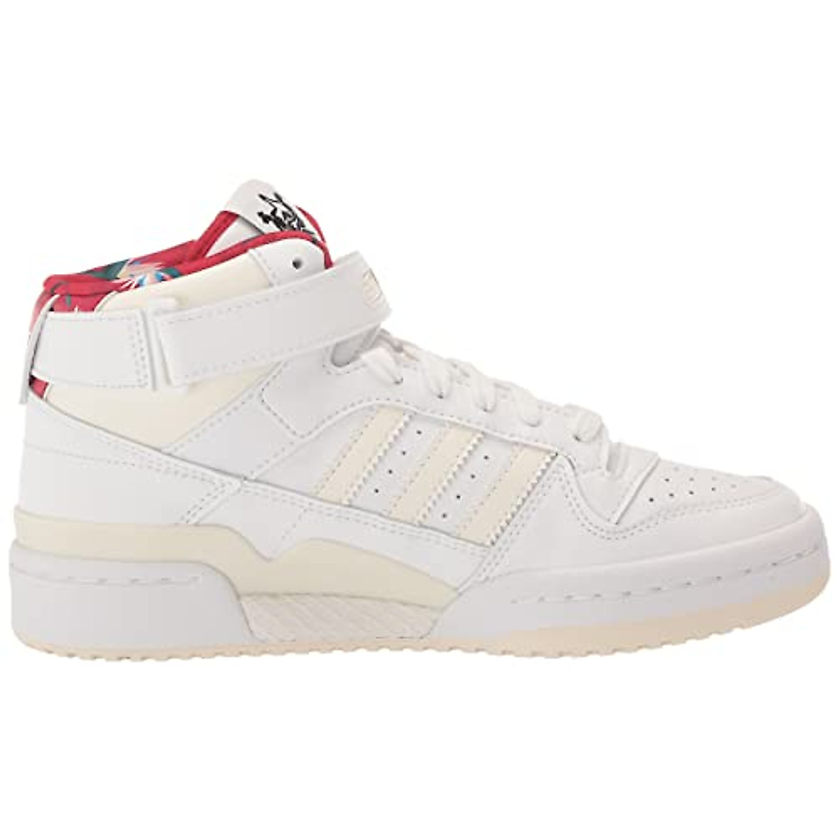 adidas Originals Womens Forum Mid White/Power Red 9, 9