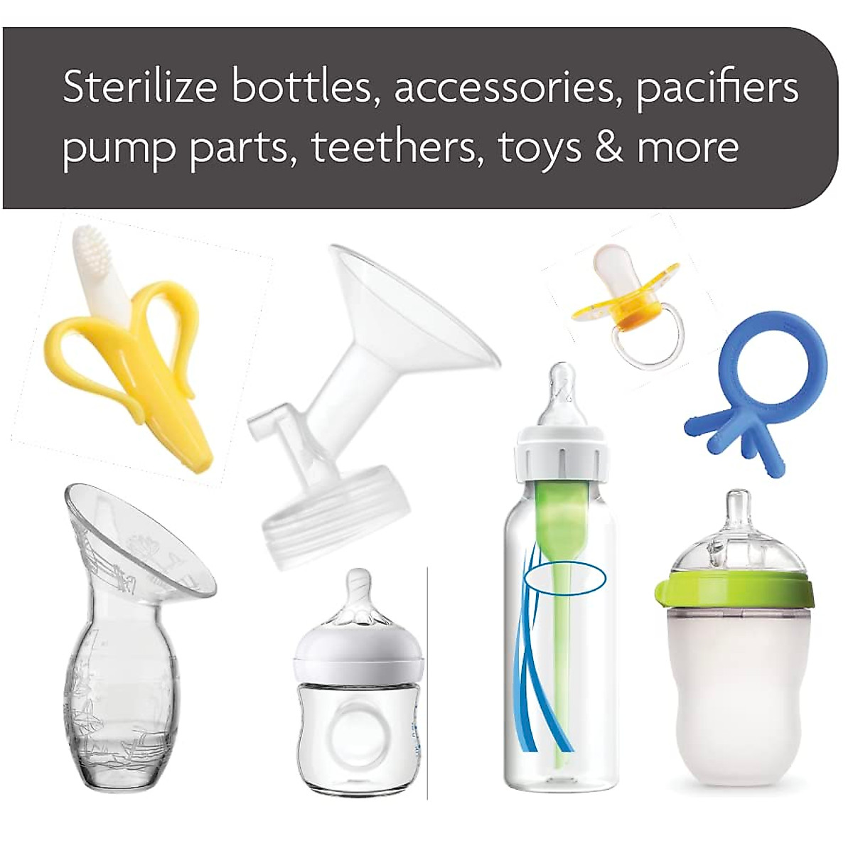 Baby Brezza Baby Bottle Sterilizer and Dryer Machine – Electric Steam Sterilization - Universal Fit - Pacifiers, Glass, Plastic, and Newborn Feeding Bottles