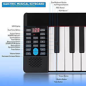 Pyle Electric Keyboard Piano 88 Keys - Portable Foldable Digital Piano Keyboard With Bluetooth, 128 Rhythms/Tones,Semi weighted keys, Sustain Pedal, Piano Bag - for Beginners, Kids,Adult -PKBRD8100