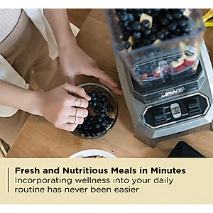 JAWZ High Performance Blender, 64 Oz Professional Grade Countertop Blender, Food Processor, Juicer, Smoothie or Nut Butter Maker, Simple 2 Speed Toggle Switch w Pulse, Stainless Steel Blades, Silver