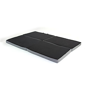 American Furniture Alliance Adult Quadfold Hide 'A Mat, Black/Charcoal, Full Folding-Mattress