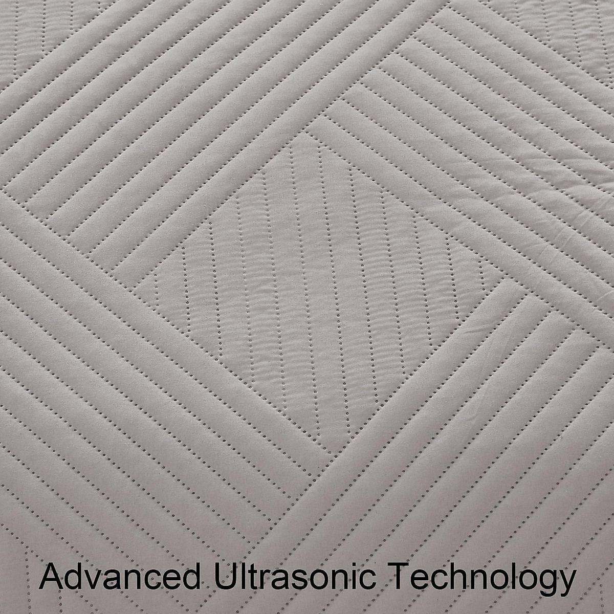 Whale Flotilla Queen Quilt Set, Soft Lightweight Quilts Bedspreads Coverlet with Embossed Pattern, Bedding Sets with 2 Pillow Shams, Reversible Bed Cover for All Seasons, 96x90 Inches, Light Grey