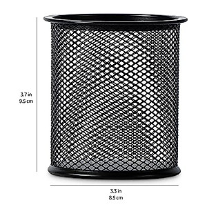 Amazon Basics Wire Mesh Pen Cup, Black