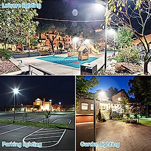 HYPERLITE LED Parking Lot Light 150W with Dusk to Dawn Photocell, 5000K Outdoor Commercial Area Lighting with UL Certified, IP65 Waterproof LED Pole Light with Adjustable Slip Fitter mounting