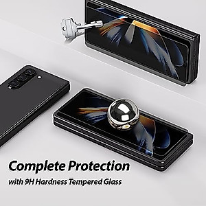 Whitestone 2PACK EA GLASS Privacy Screen Protector for Galaxy Z Fold 5 2023, Full Coverage Private Tempered Glass Shield [Easy Install] - Two Pack