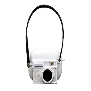 LUVI Compatible with AirPods Pro Retro Camera Case Bag Hand Strap 3D Cartoon Funny Cute Glowing Flash Unique Fashion Shockproof Case for Girls Boys Kids Teens Women