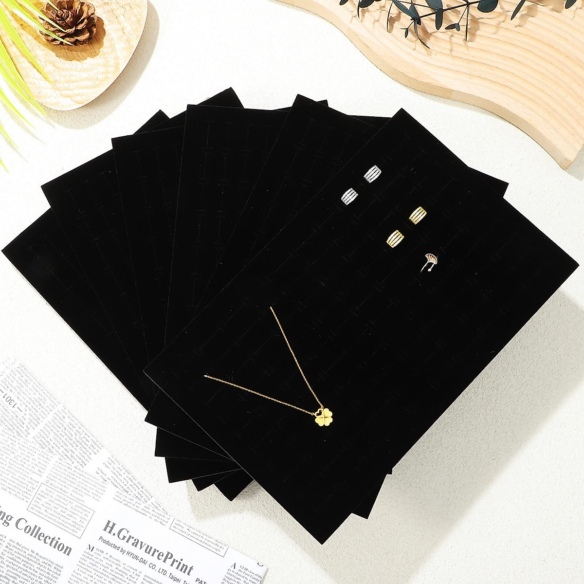 STOBAZA Ring Display Pad Rings Insert Display Mat 6 Pcs Jewelry Box Pad Sponge Ring Bracket Necklace Earrings Insert Display Pad Foam Ring Holder