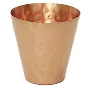 PARIJAT HANDICRAFT Handcrafted Copper Bar Cocktail/Wine Glasses/Shot Glasses Capacity - 2 Ounce. (Hammered, 1)