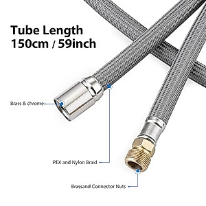 Kitchen Faucet Replacement Hose Compatible with American Standard M922367-007220A, 59-Inch Pull Down Spray Hose (M922367-007220A faucet hose)