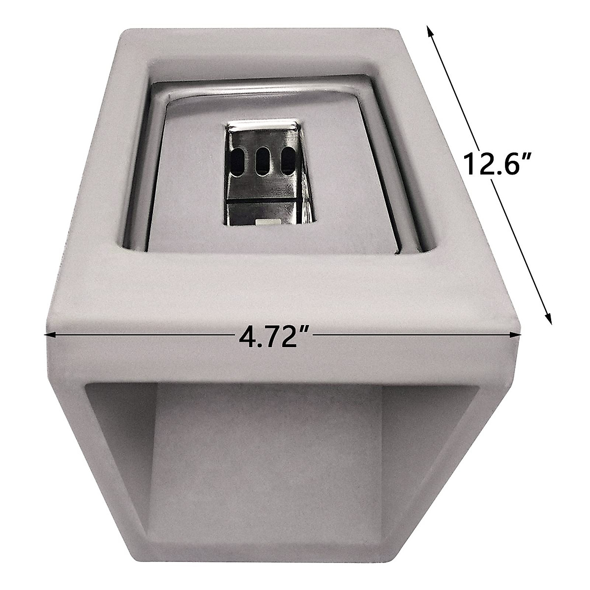 HIOSTAO Tabletop Fire Fit 12.6 Inches Smokeless,Portable Concret Bow Rubbing Alcohol Fireplace with 2 Fuel Tanks for Indoor Table and Outdoor Patio