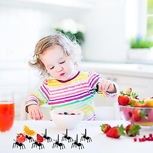 60 Pcs Ant Toothpicks Fruit Dessert Forks, Reusable Fruit Picks Animal Appetizer Forks for Snack Cake Dessert for Kitchen Halloween Birthday Party