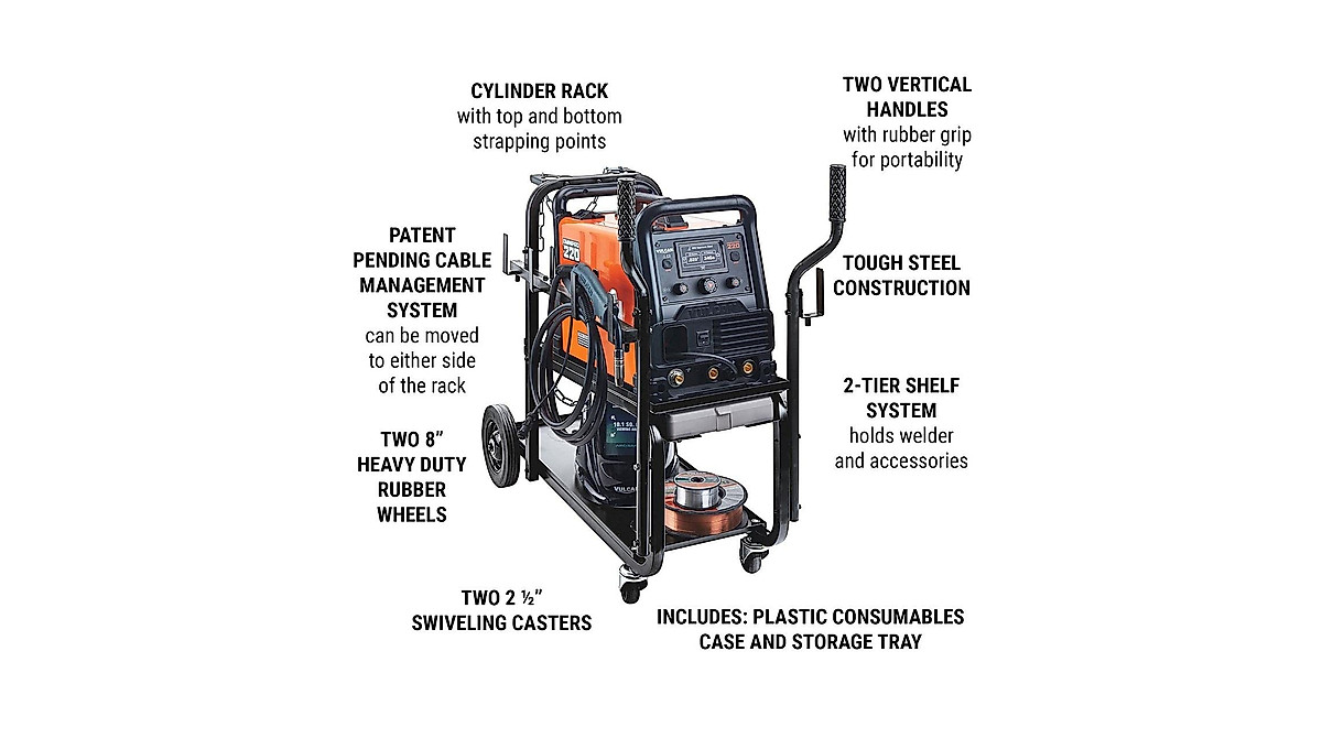 HFT Vulcan 350 Lbs Welding Cart - Durable & Mobile