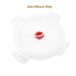 CARTINTS Red Silicone Collapsible Food Storage Containers-Prep/Storage Bowls with Lids - Round Silicone Food Storage Containers - Microwave and Freezer Safe 3Pack