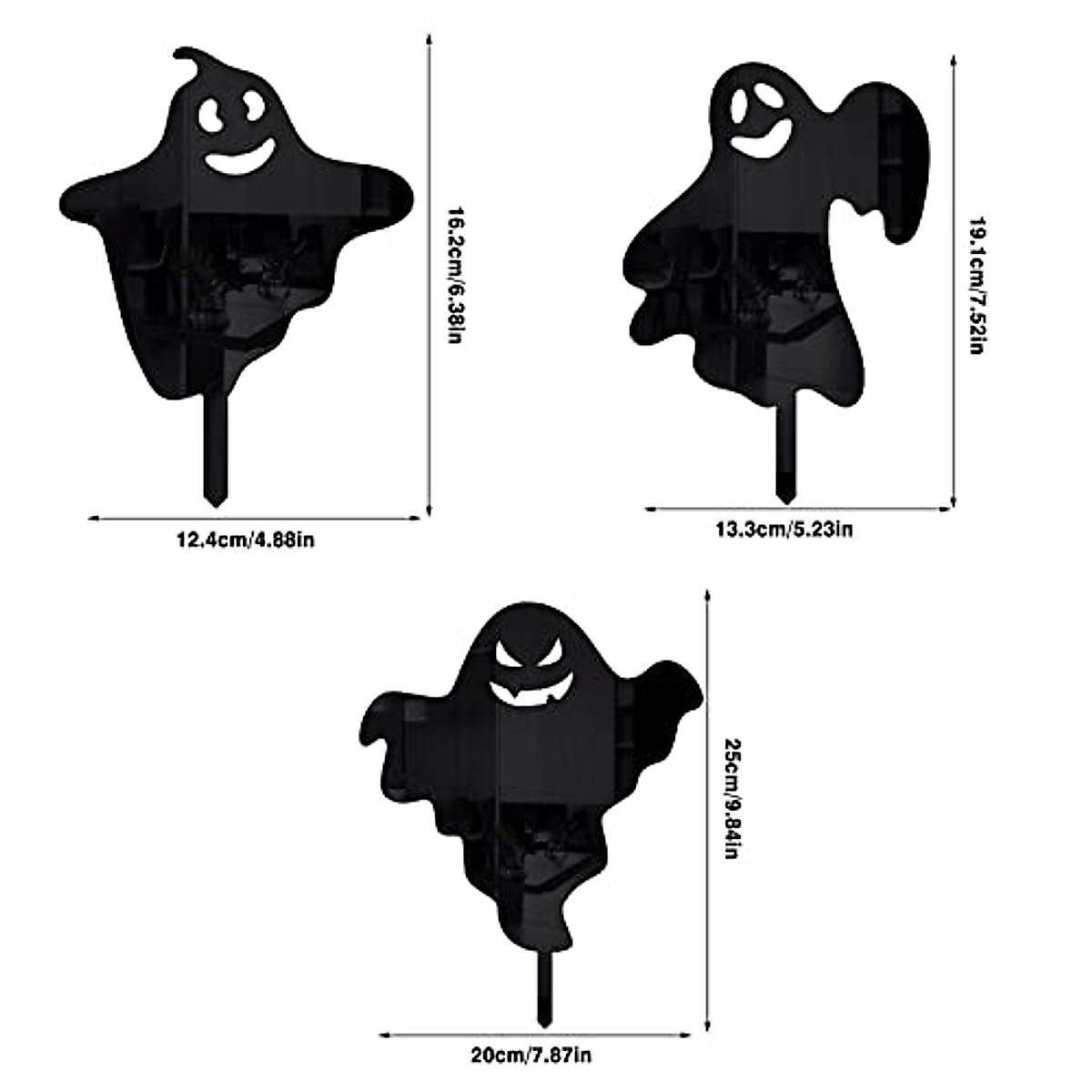 Halloween Garden Stakes Stakes Decorative Ghost Yard Sign Outdoor Decorations Outdoor Statues Decorations Yard Yard Signs Halloween Yard Art Props Scary Holiday Home Porch Party Supplies (A02)