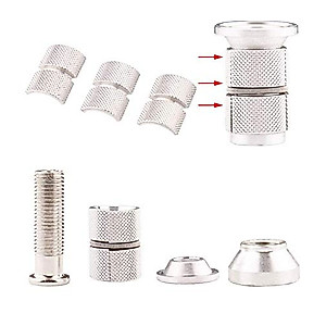 Free-fly Bike Stem Headset Top Cap,Aluminum Alloy Bicycle Headset Top Cap Bike Fork Expander Bung Plug (Gold)