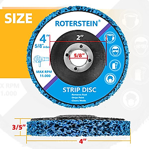 10 Pack Strip Discs Stripping Wheel 4 inch for Angle Grinder Clean and Remove Paint Coating Rust Welds Oxidation (4" x 5/8")