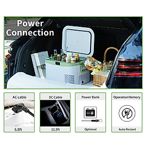 Megiu 12 Volt Refrigerator Portable Car Freezer 13.5 Quart (12.8 Liter) Compressor Cooler 12V/24V DC 110～240 Volt AC for Truck Van RV Camper SUV Boat Travel Camping Road Trips Tailgating -18℃~+15℃